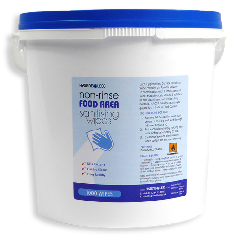 Non Rinse 70% Alcohol Food Surface Wipes