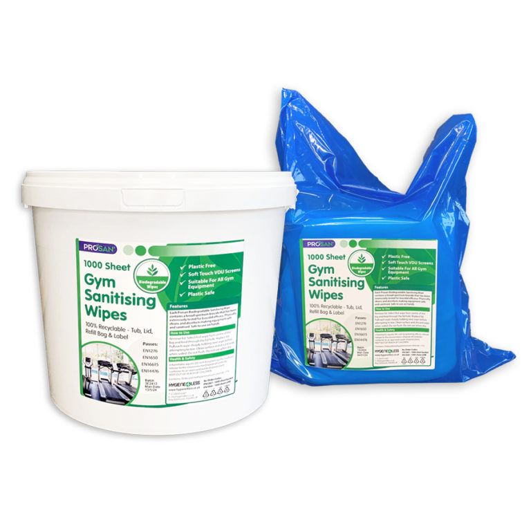 Biodegradable Gym Sanitising Wipes - Maclin Group